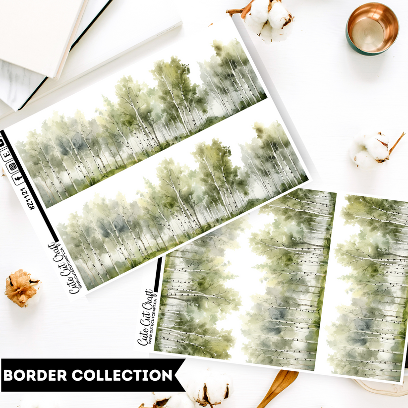 Birch Trees || Border Collection – Cute Cut Craft