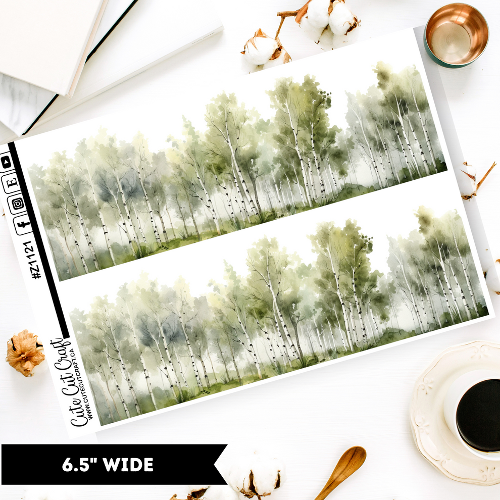 Birch Trees || Border Collection – Cute Cut Craft
