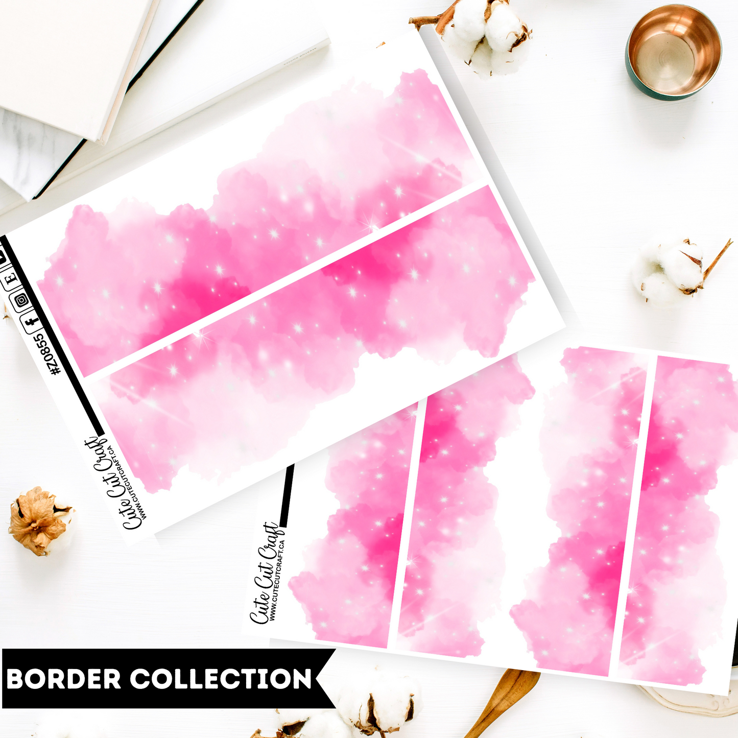 Pink Cloud || Border Collection – Cute Cut Craft